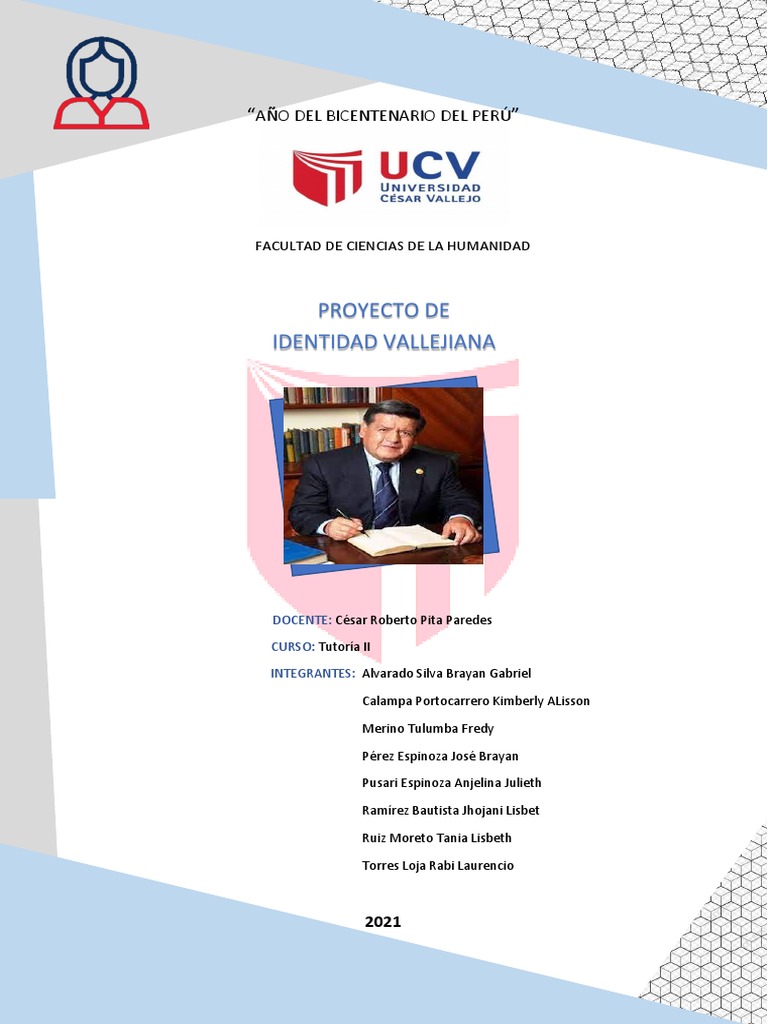 Proyecto de Identidad Vallejiana - Grupo 2 | PDF | Educación más alta ...