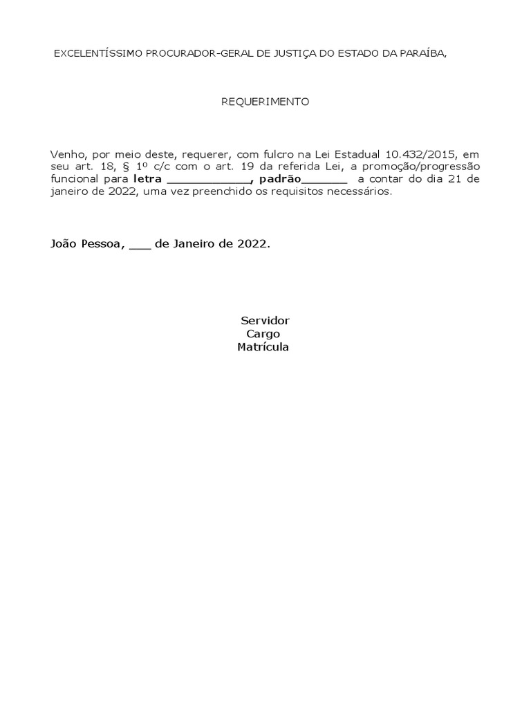 Progressao Requerimento | PDF