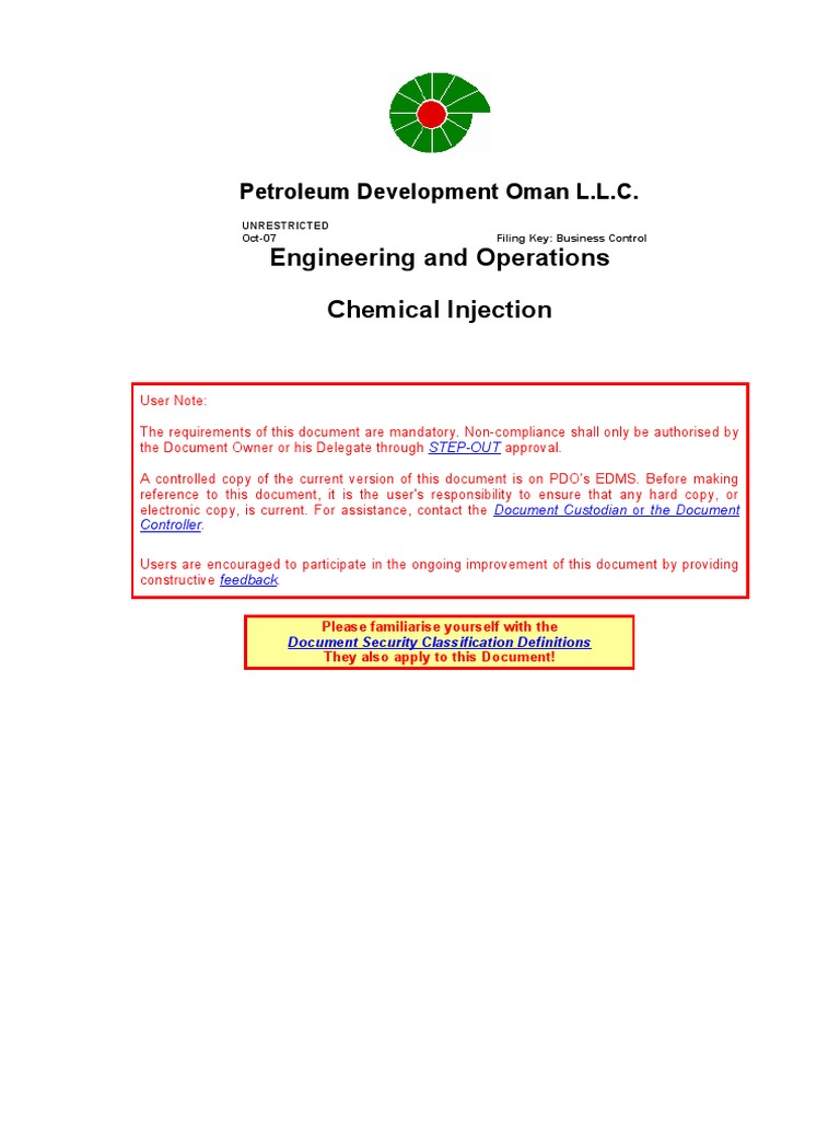 Chemical Injection | PDF | Pump