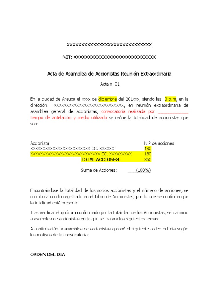 Modelo Acta Disolucion y Liquidacion Sas | PDF | Dividendo | Gobierno