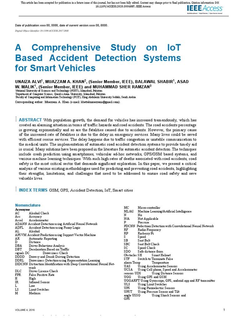 A Comprehensive Study on IoT Based Accident Detect (1) (1) | PDF ...