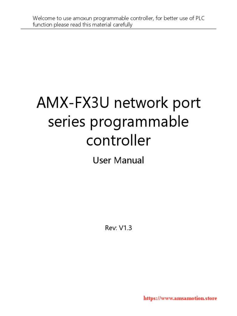 AMX FX3U EThe Manual Ver1.3 | PDF | Programmable Logic Controller ...