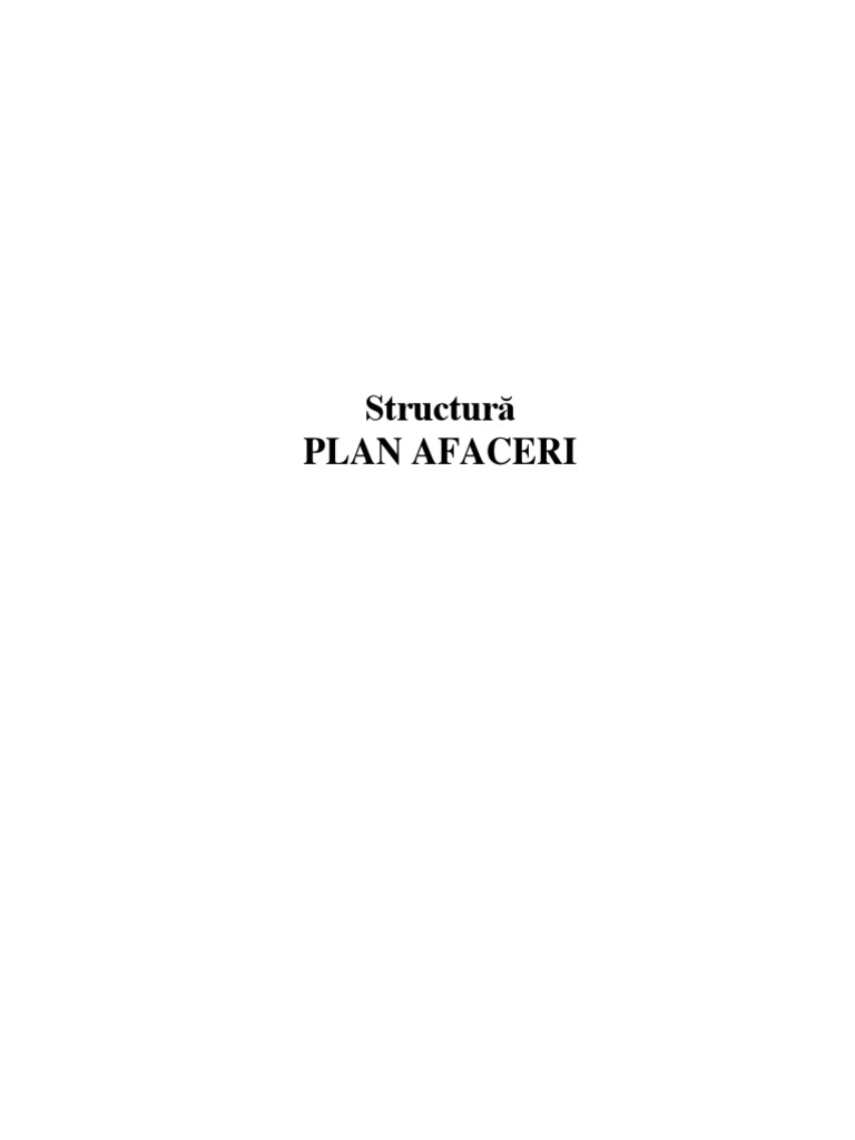 Structura Plan | PDF
