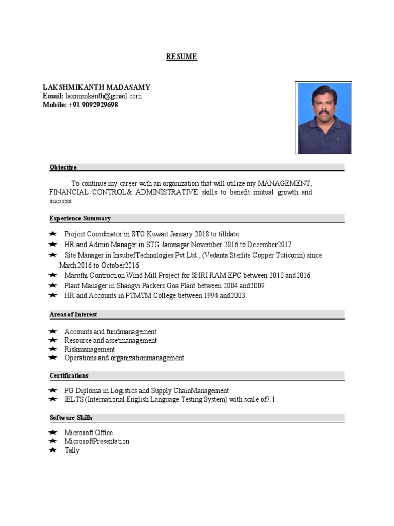 Lakshmikanth Resume | PDF