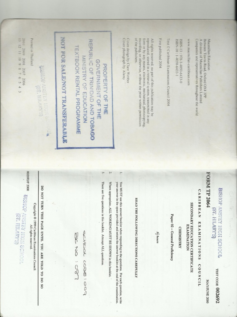 Csec 2000-2004 | PDF