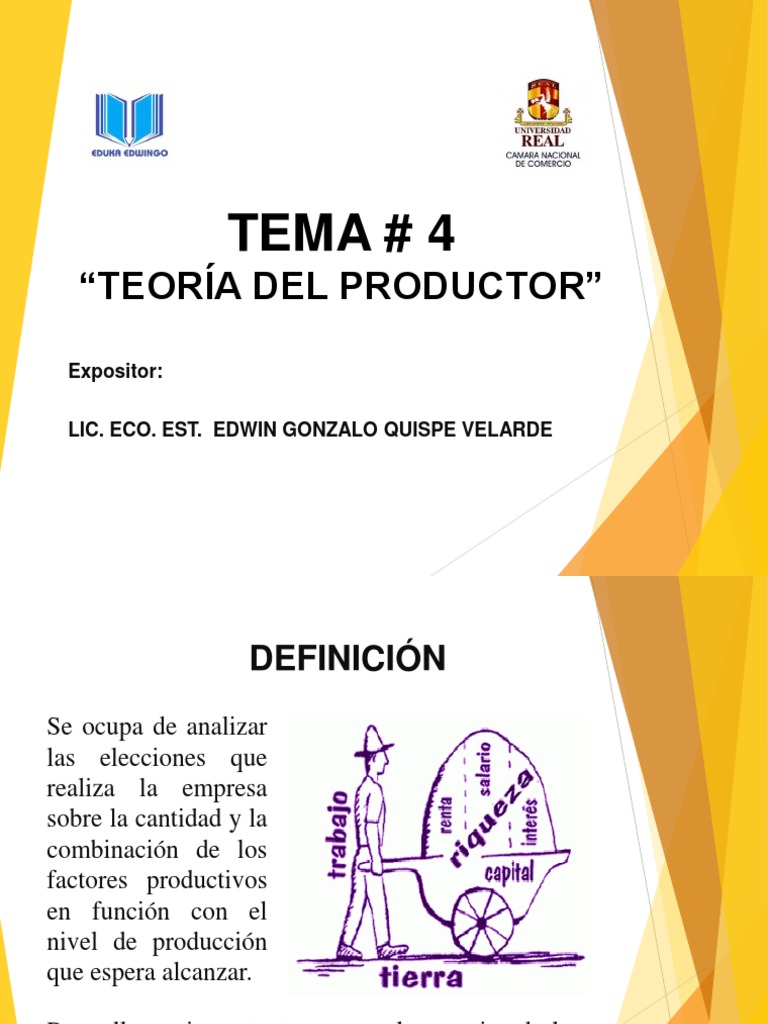 TEMA NRO. 4 TEORÍA DEL PRODUCTOR | PDF | Comercio | Producción y ...