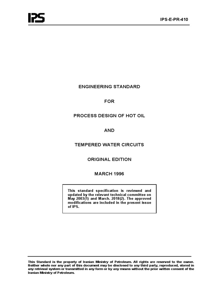 Engineering Standard: IPS-E-PR-410 | PDF | Valve | Pump