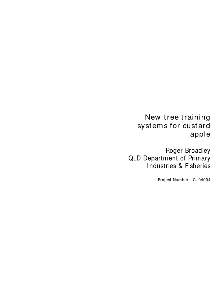 New Tree Training Systems For Custard Apple | PDF | Pruning | Leaf