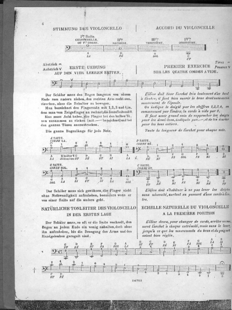 Cello - Sebastian Lee Violoncello Metodo 1 | PDF