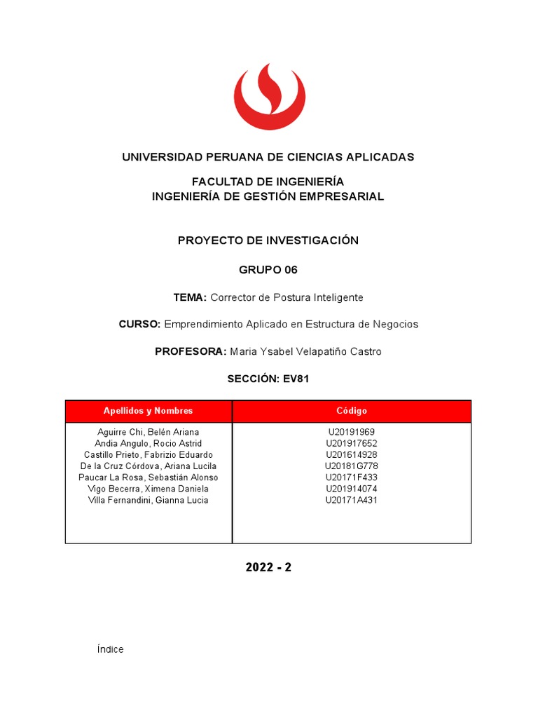 TF - Grupo 06 - Emprendimiento | PDF | Análisis FODA | Calidad (comercial)