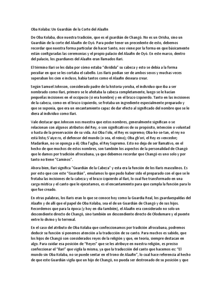 Oba Kolaba | PDF | Santeria