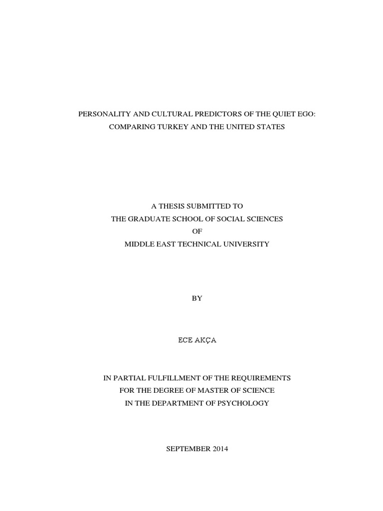 Quiet Ego Scale - Subdimensions and Scoring | PDF | Self Esteem | Self ...