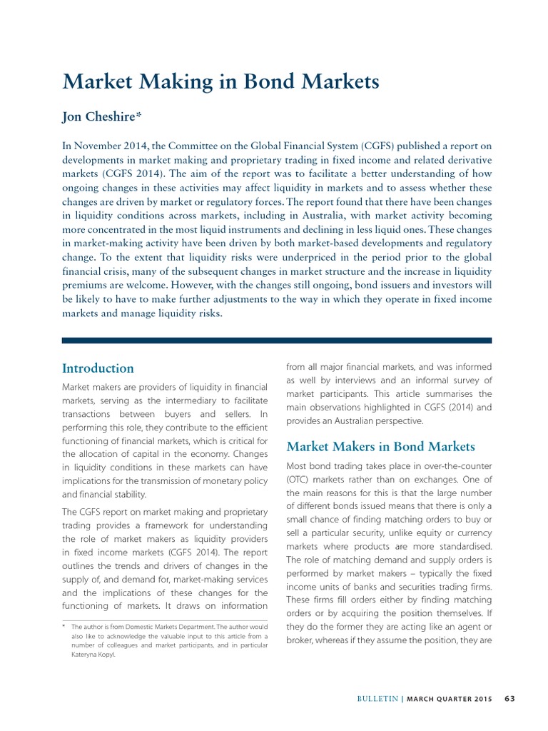 Market Making | PDF | Financial Markets | Market Maker