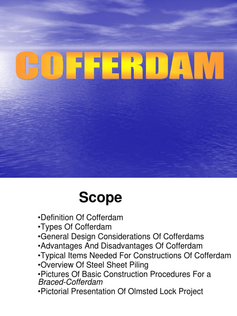 Cofferdam | PDF | Deep Foundation | Engineering