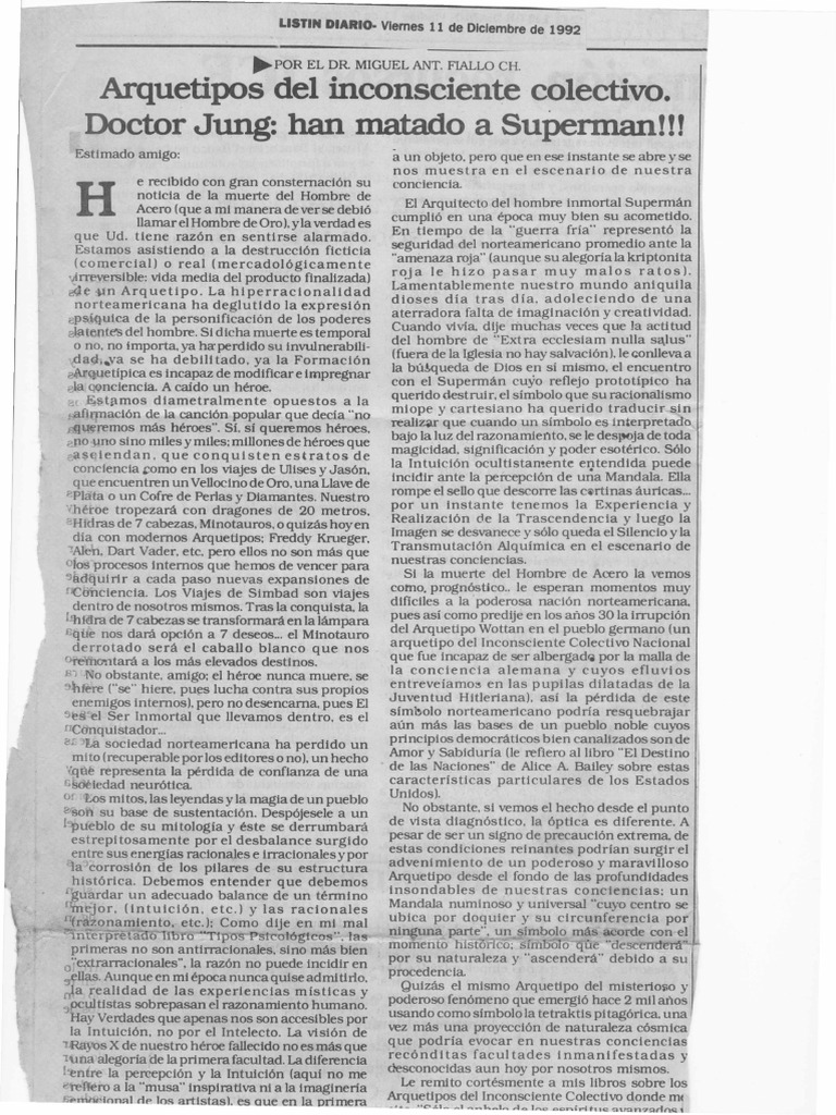 Arq. Del Inc. Colect - Dr. Jung Han Matado A Supermán | PDF