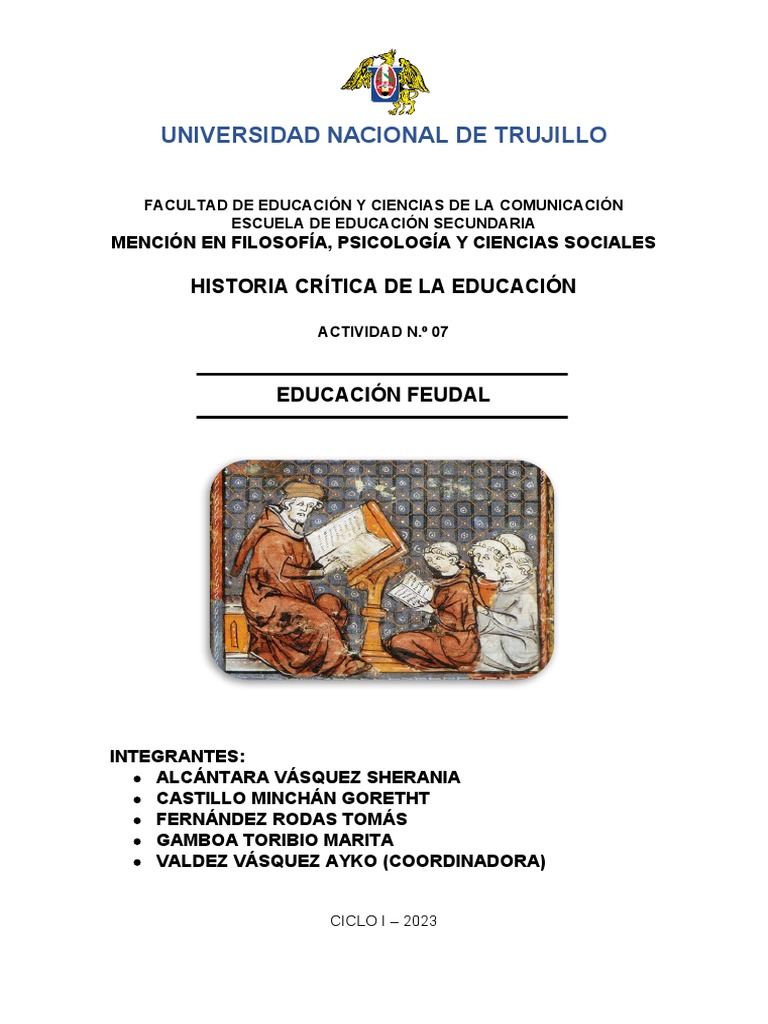 Educacion Feudal | Descargar gratis PDF | Edades medias | Feudalismo