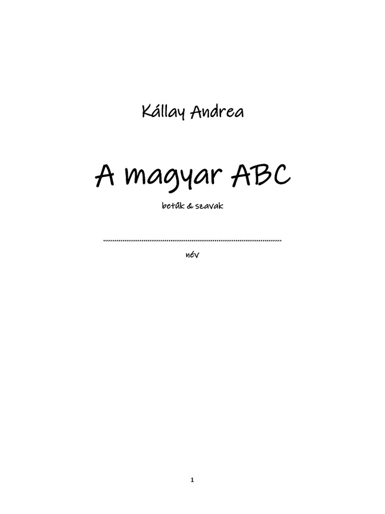 KA A magyar ABC betűk és szavak | PDF