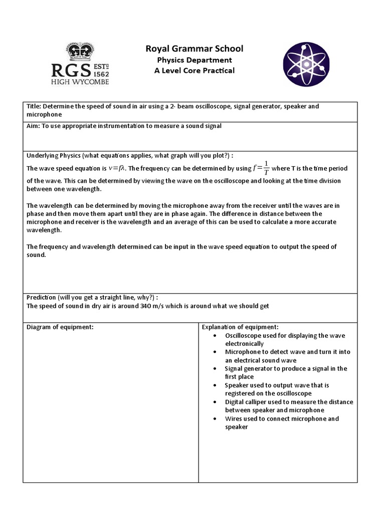A-Level Physics: Speed of Sound | PDF | Microphone | Frequency