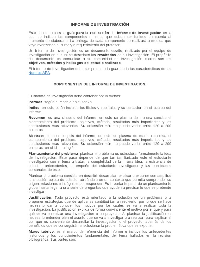 Informe de Investigación | PDF | Hipótesis | Experimentar