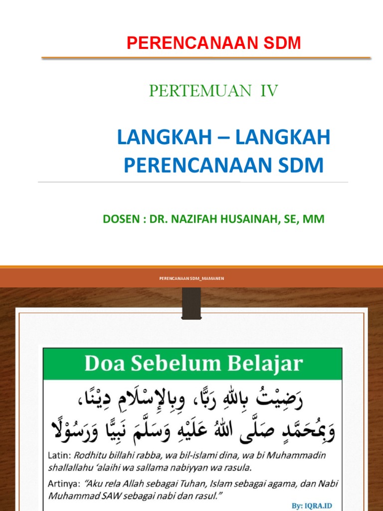 4.Langkah-Langkah Perencanaan SDM | PDF