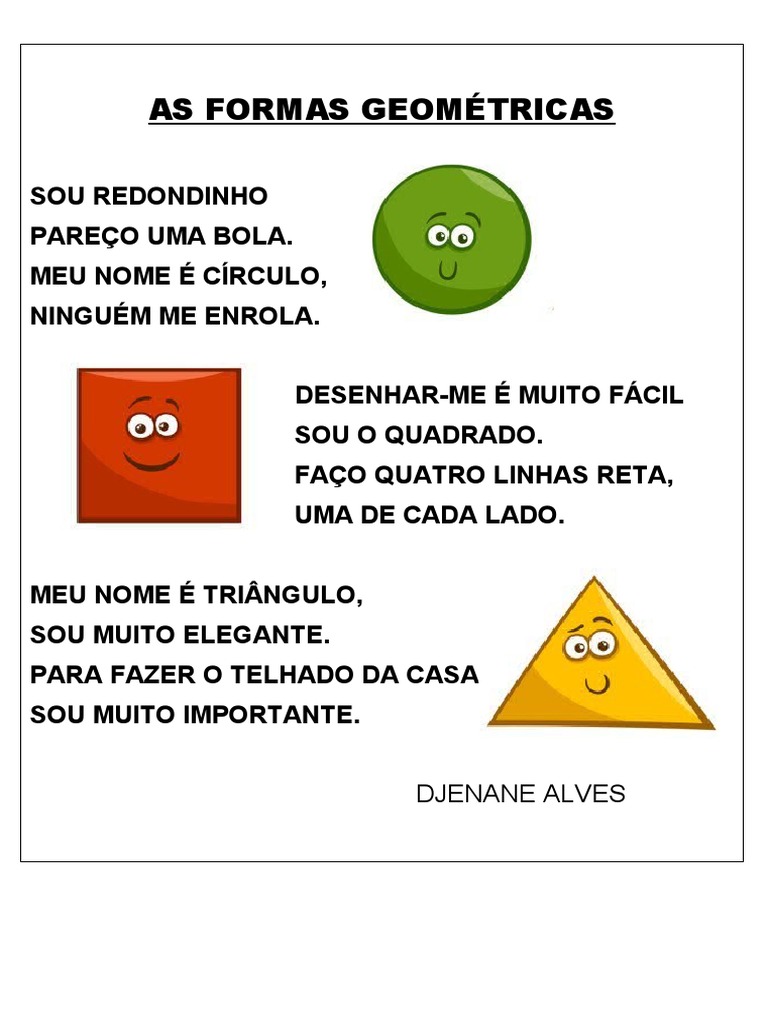 Cartaz Poema Formas Geometricas | PDF