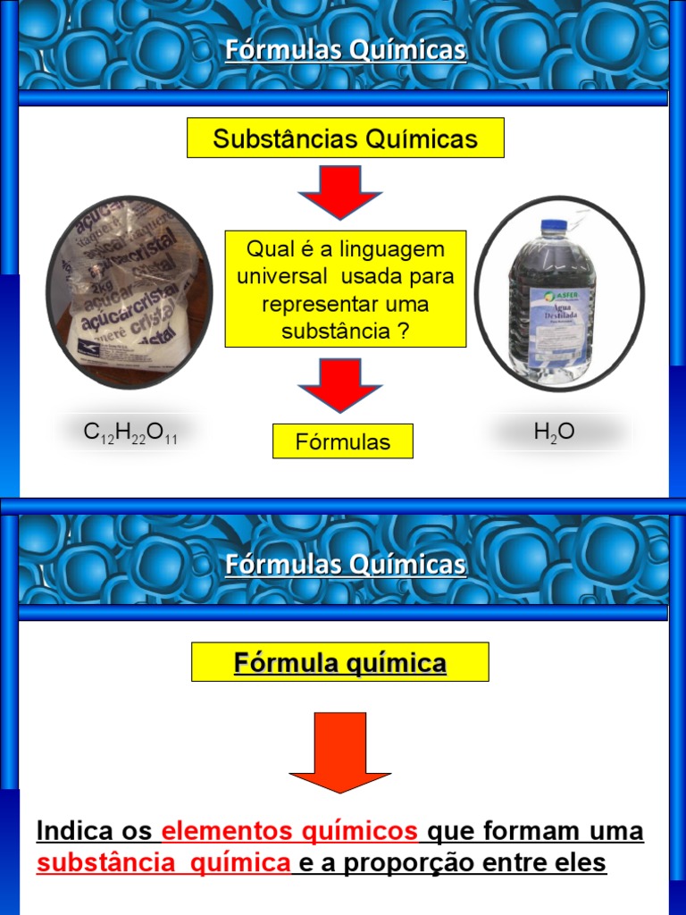 Aula 5 Formulas Quimicas | PDF | Sal (Química) | Moléculas