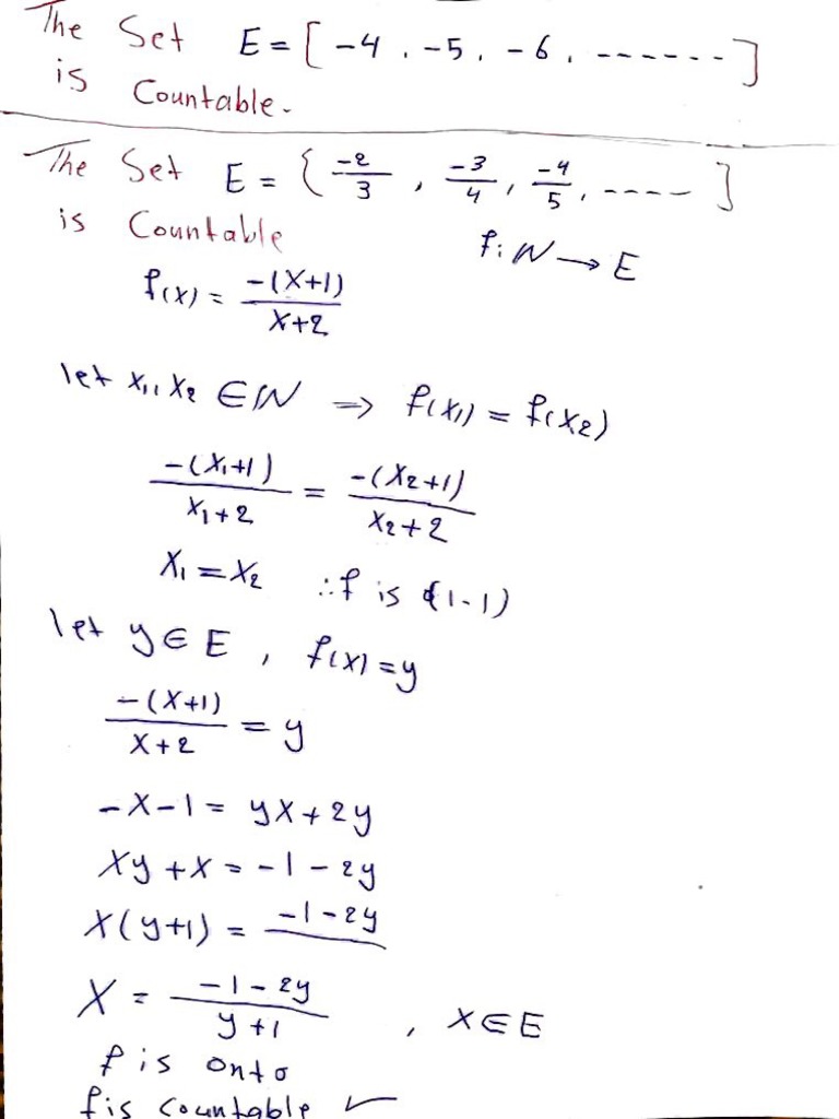 Mathematics - Real Analysys - Countable - Sup & Inf | PDF