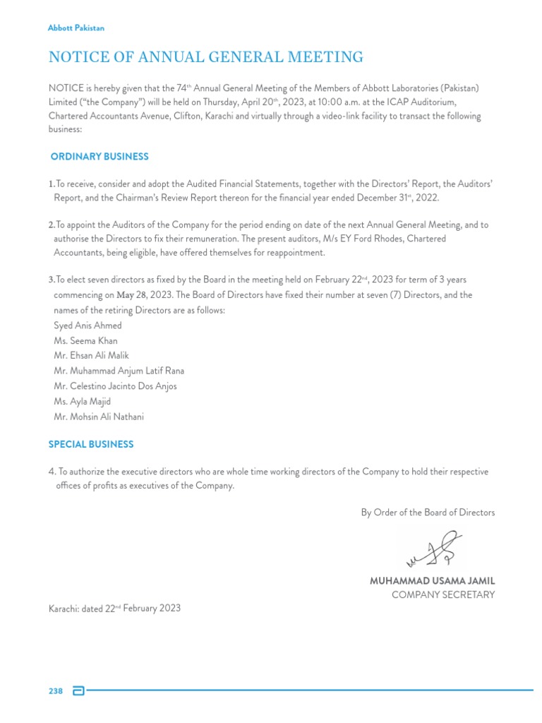 Notice of AGM 23 | PDF | Dividend | Taxes
