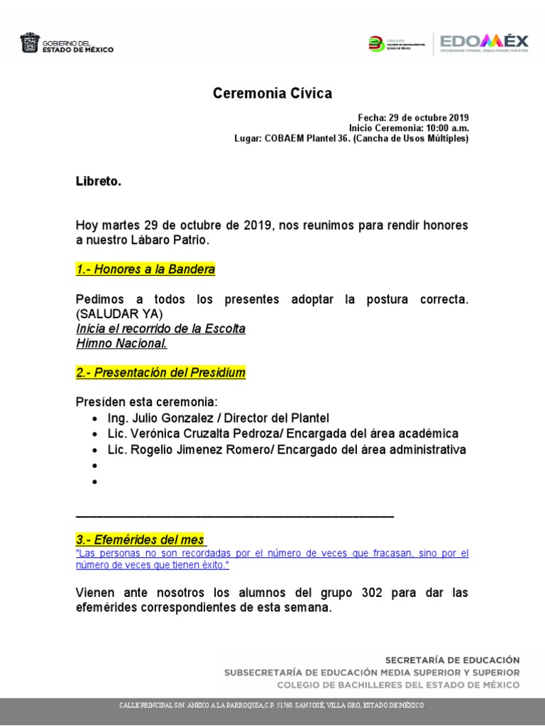 Libreto de Ceremonias | PDF