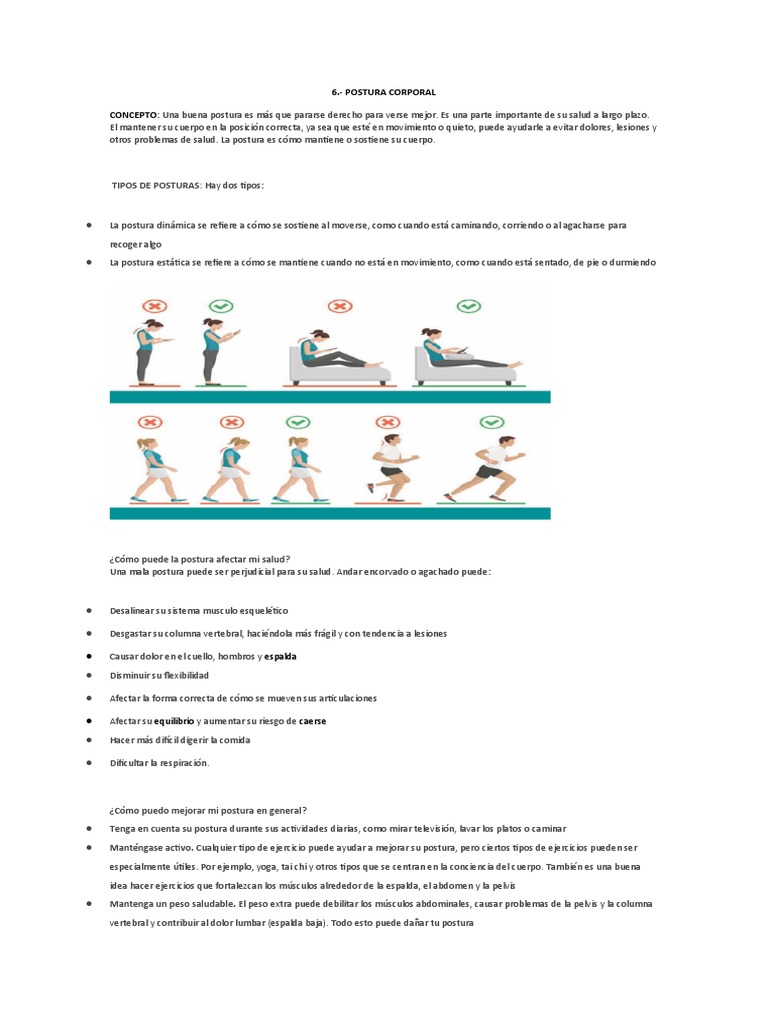 Mejora tu Postura Corporal Saludable | PDF