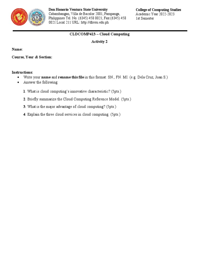 Activity 2 Cloud Computing Pdf