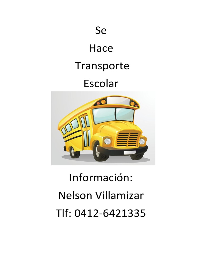Transporte Escolar 1 | PDF