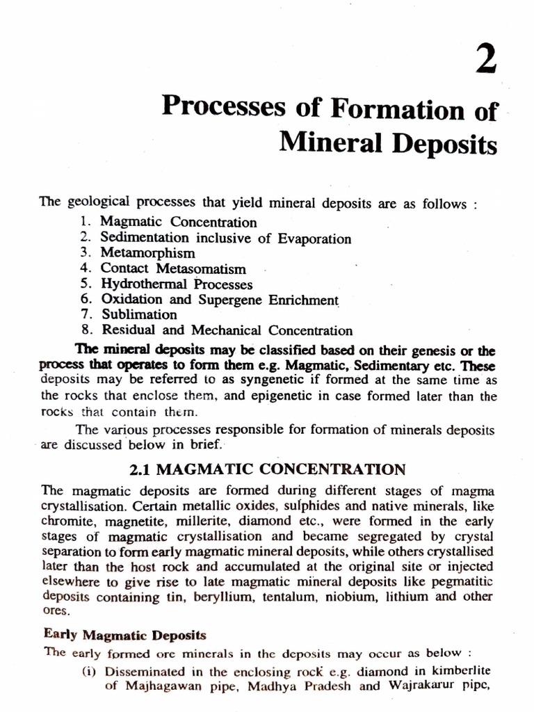 Mineral Forming Process | PDF