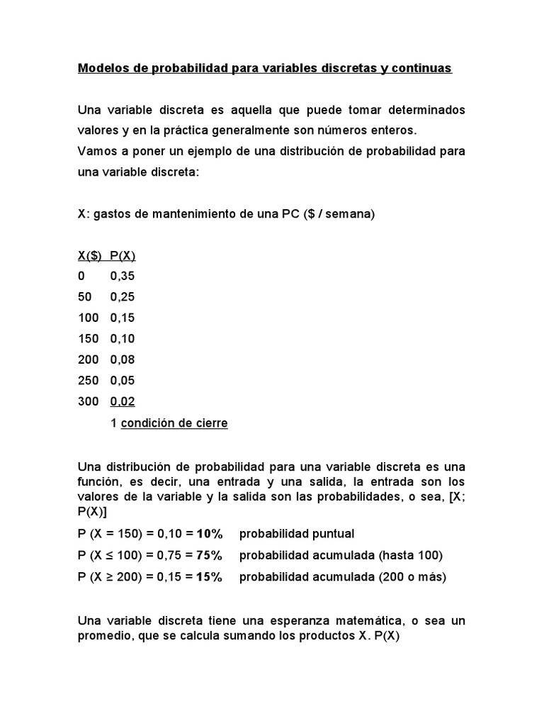 Modelos de Probabilidad | PDF | Distribución normal | Desviación Estándar
