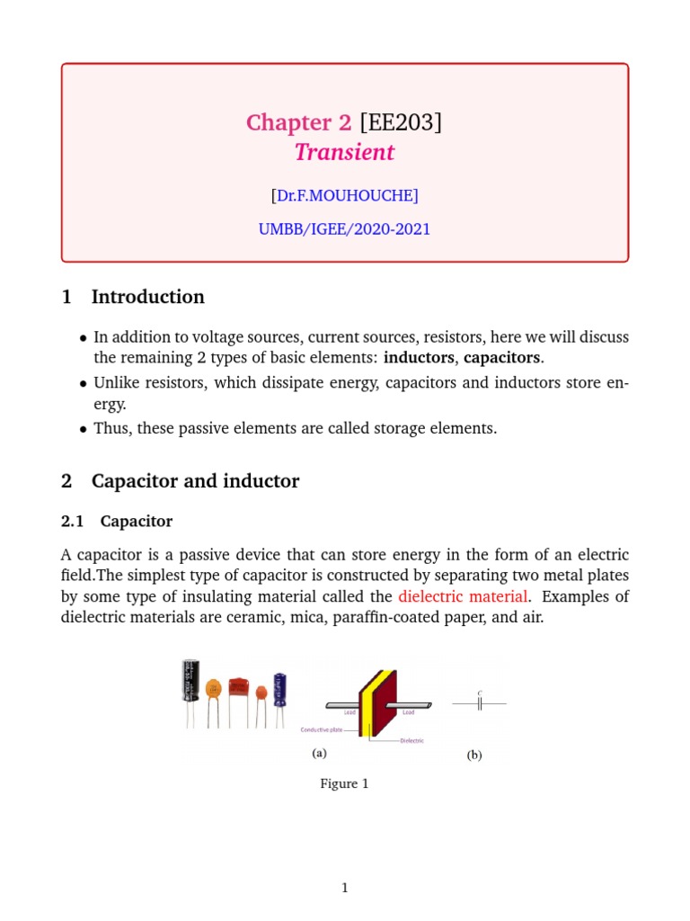 3 - Chapter 2 | PDF | Capacitor | Inductance