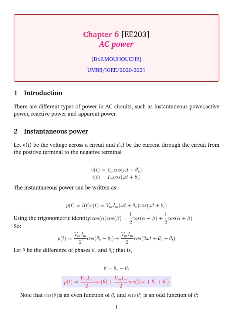 7 - Chapter 6 | PDF | Ac Power | Electronic Engineering