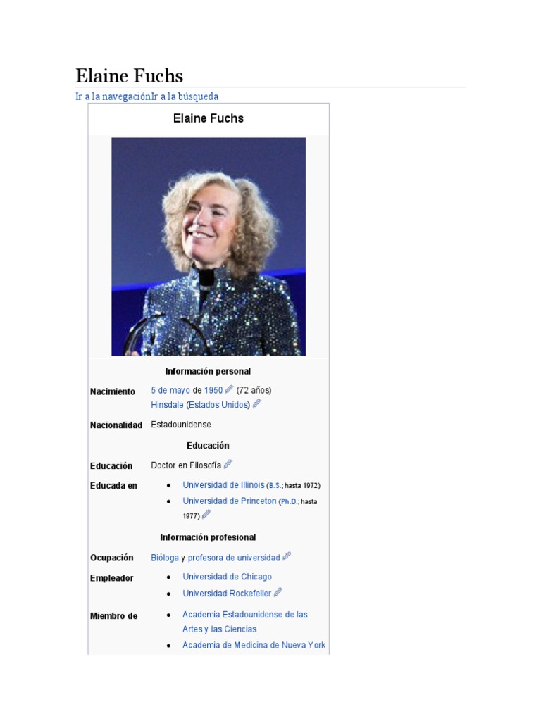 Elaine Fuchs | PDF | Biología | Science