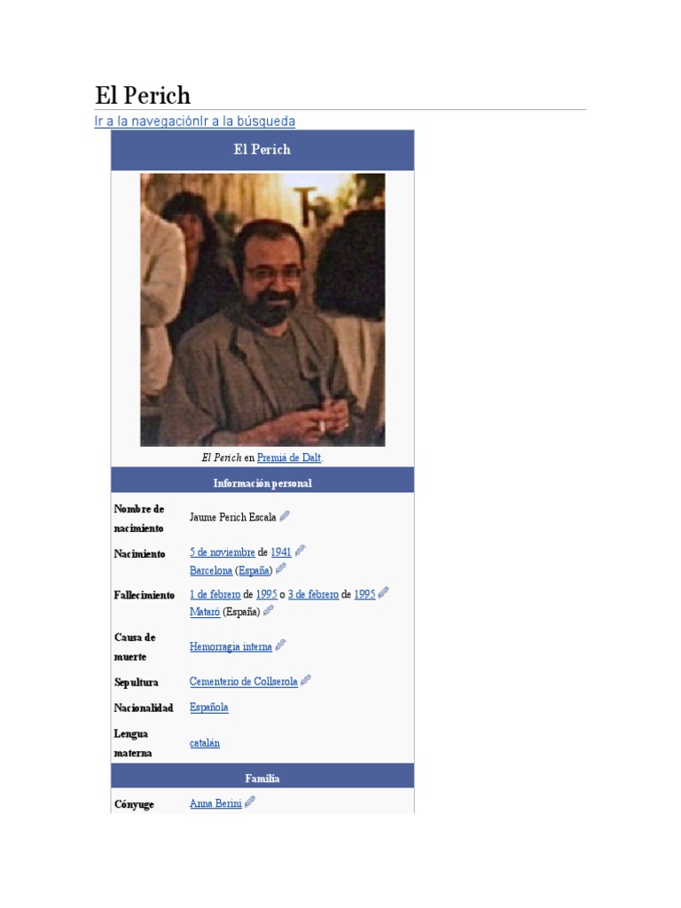 El Perich | PDF | Literatura española | Cómics