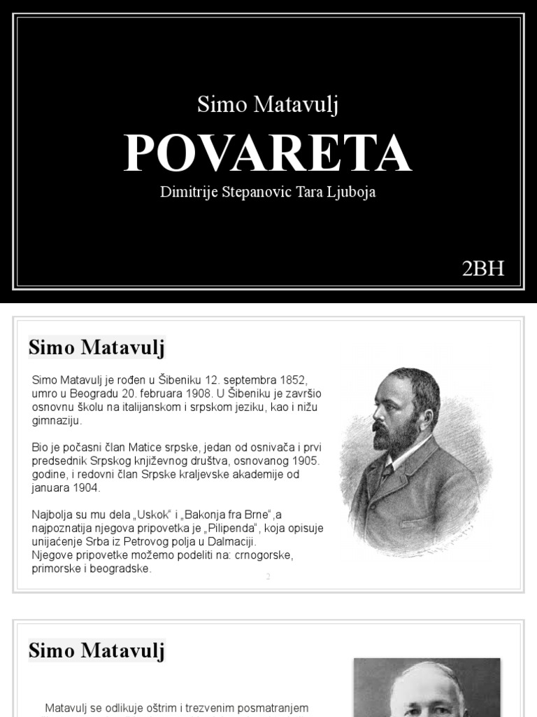Povareta - Simo Matavulj | PDF