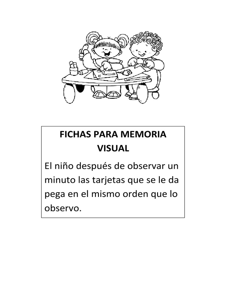 Fichas de Memoria Visual Infantil | PDF