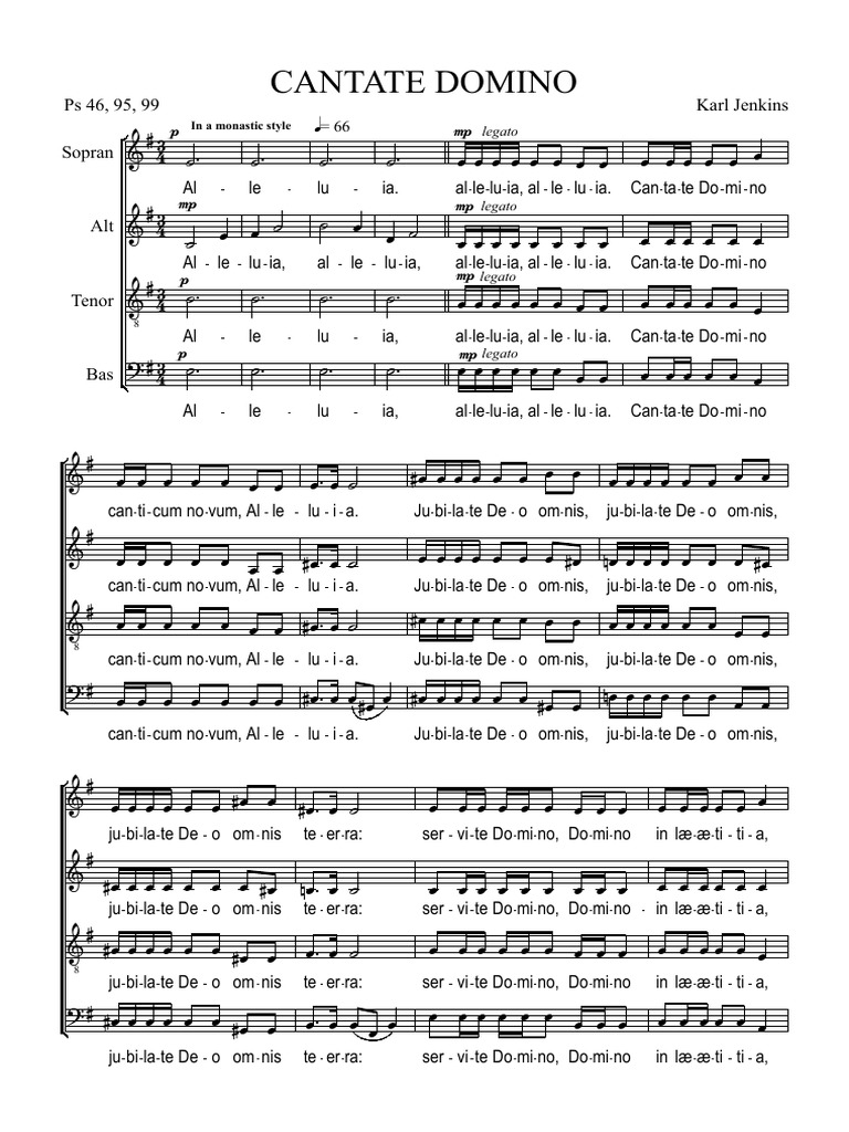 Cantate Domino Jenkins | PDF