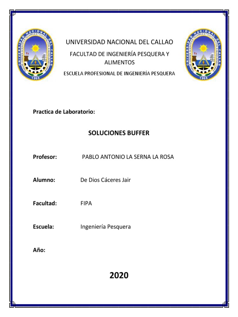 LABORATORIO BUFFER (TAREA) (1) Uuu | PDF | Solución tampón | Ph