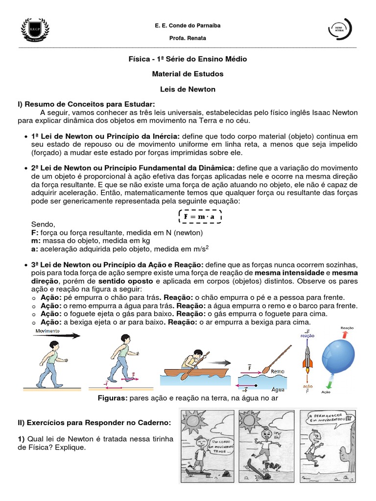 Resumo das Leis de Newton | PDF | Leis do Movimento de Newton | Força