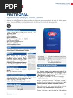 Ficha Tecnica Fester Festegral | PDF | Cemento | Hormigón