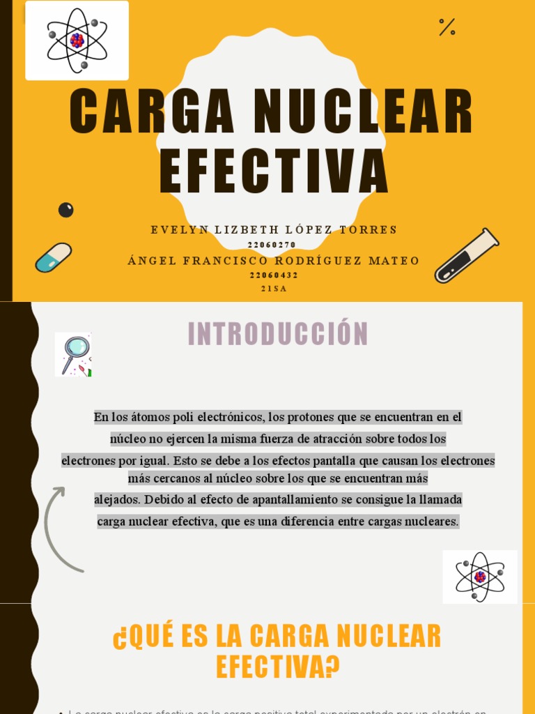 Carga Nuclear Efectiva | PDF | Núcleo atómico | Electrón