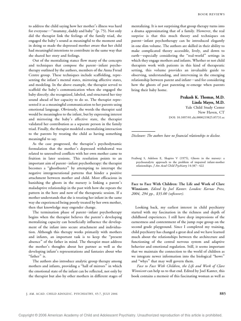 2006 Cara A Cara Con Los Niños La Vida y Obra de Clare Winnicott | PDF ...