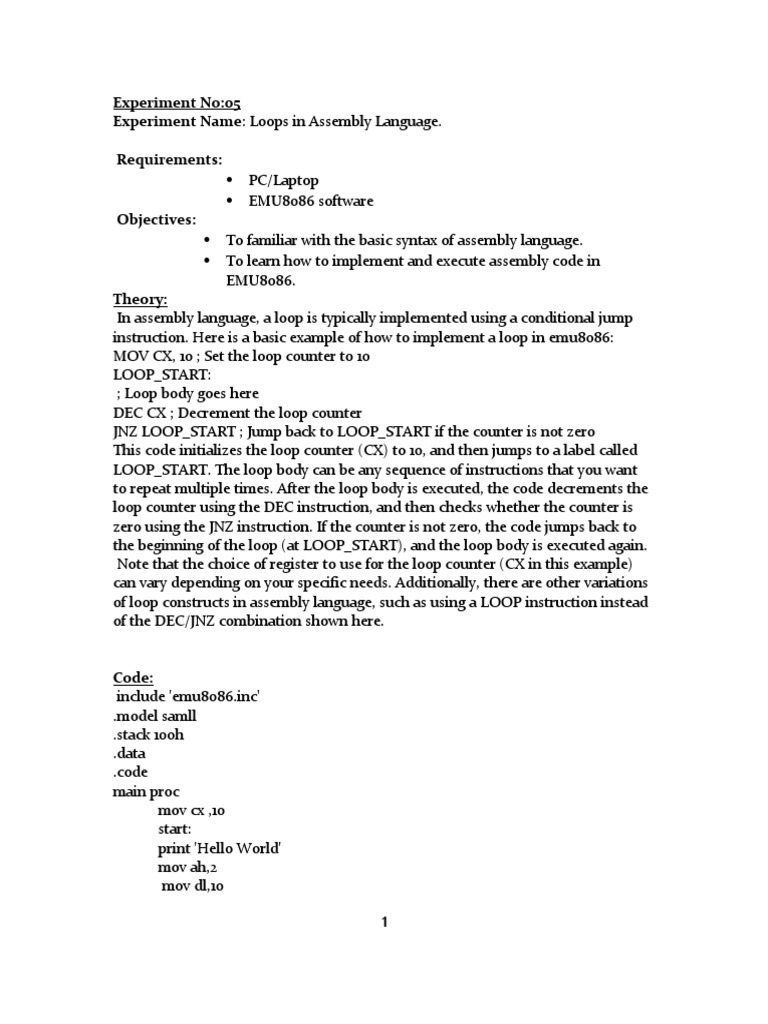 5 Aa | PDF | Control Flow | Assembly Language