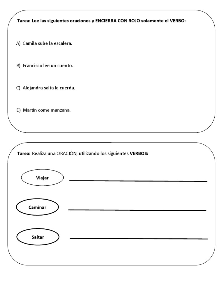 Tarea Verbos 1 | PDF
