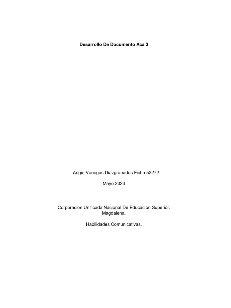 Entrega Aca 3 Habilidades Comunicativas | PDF | Comunicación | Autoestima