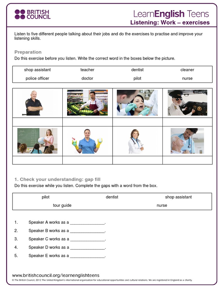 Work - Exercises 2 | PDF | Learning | Linguistics